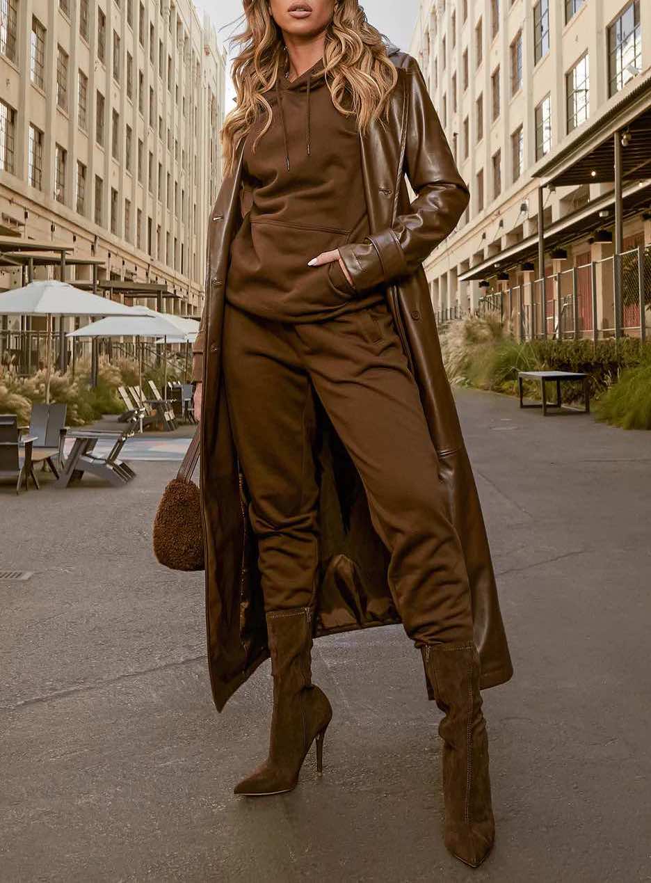 Fabiola Joggers - Brown – Fem Curves