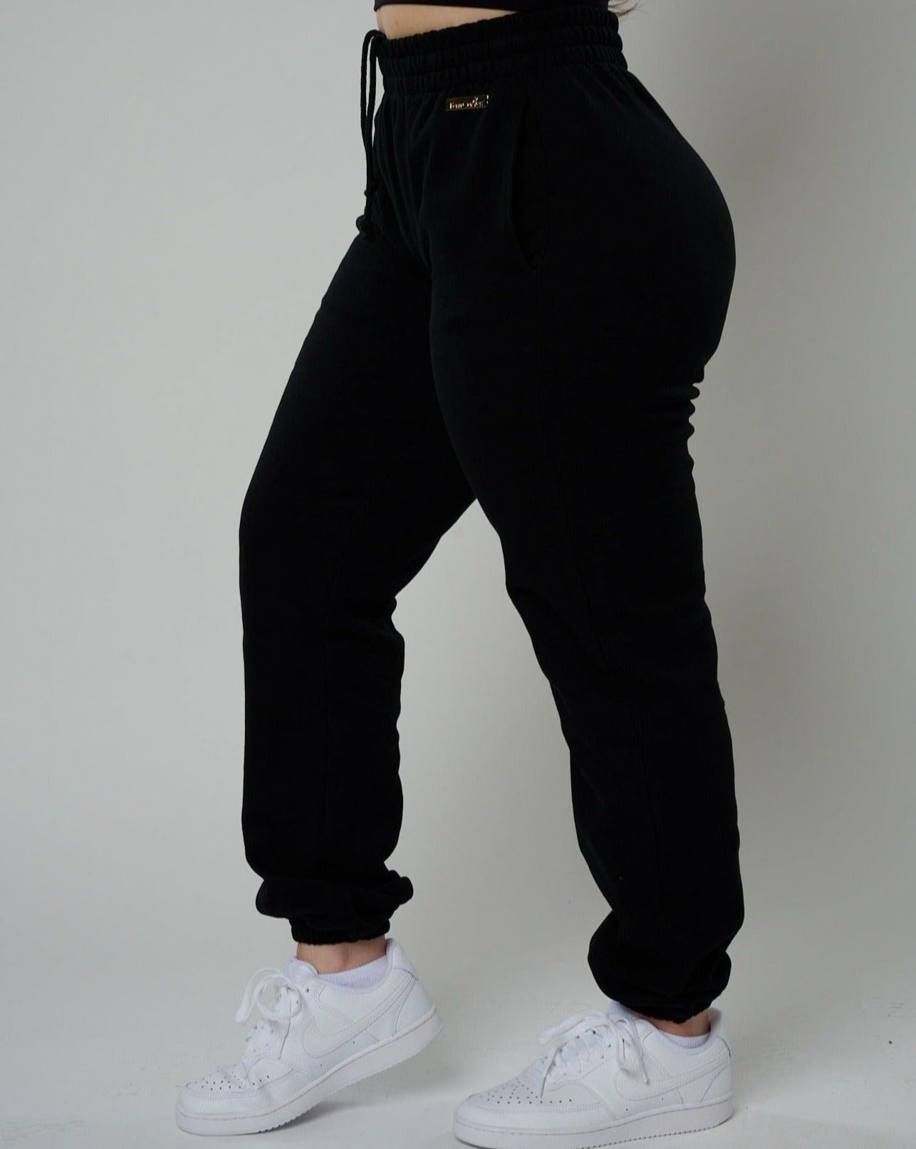 Fabiola Joggers - Black – Fem Curves